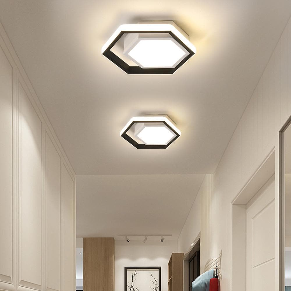 Hexagon Shaped LED Modern Flush Mount Lighting Ceiling Lights Hanging Light - Dazuma
