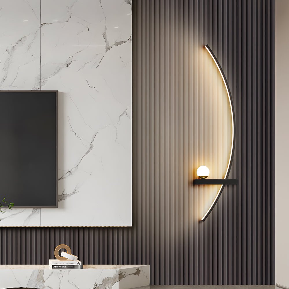 21'' Curved Strip 3 Step Dimming LED Wall Sconce Lighting Wall Lamp ...