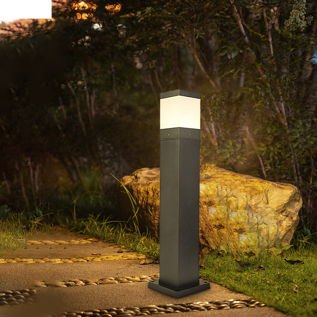 Minimalist Square LED Outdoor Light Modern Bollard Lights for Elegant ...