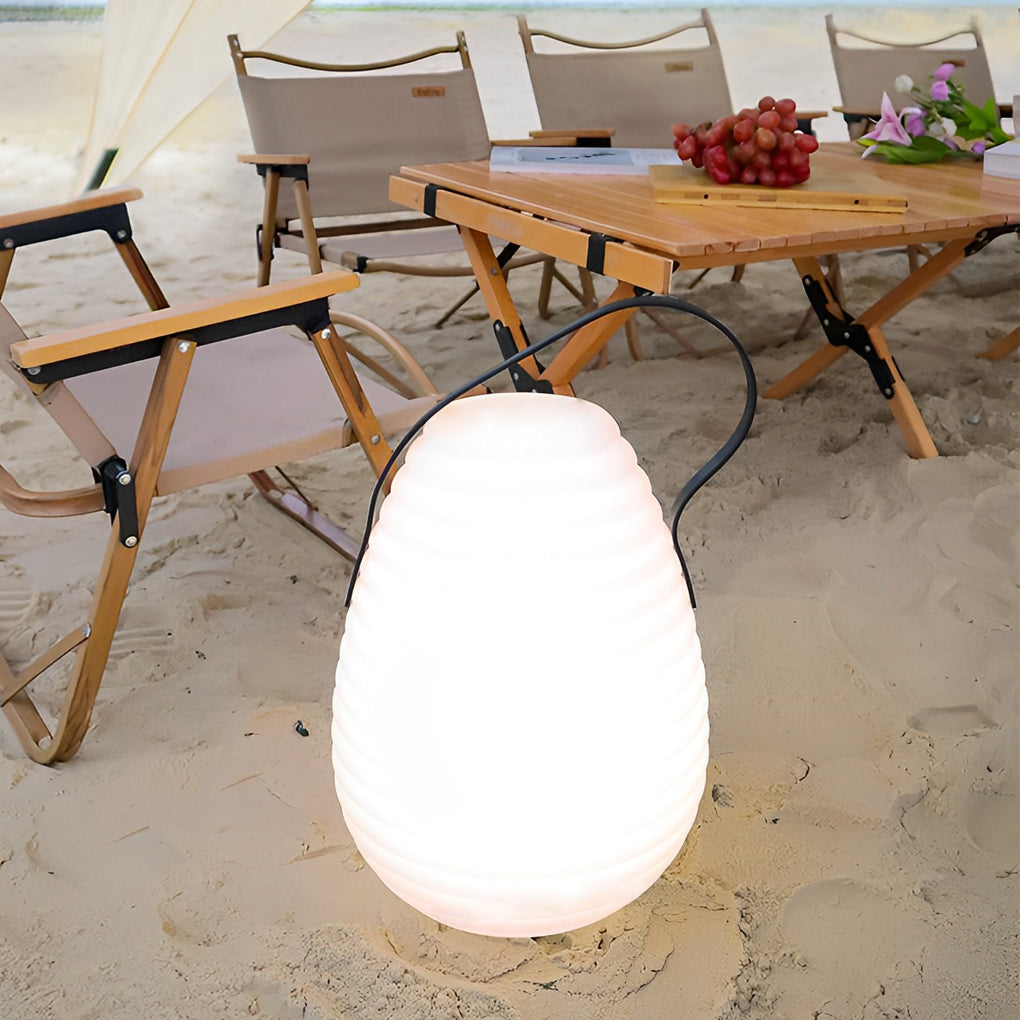 Waterproof Round LED Timing USB Rechargeable Portable Outdoor Lanterns ...