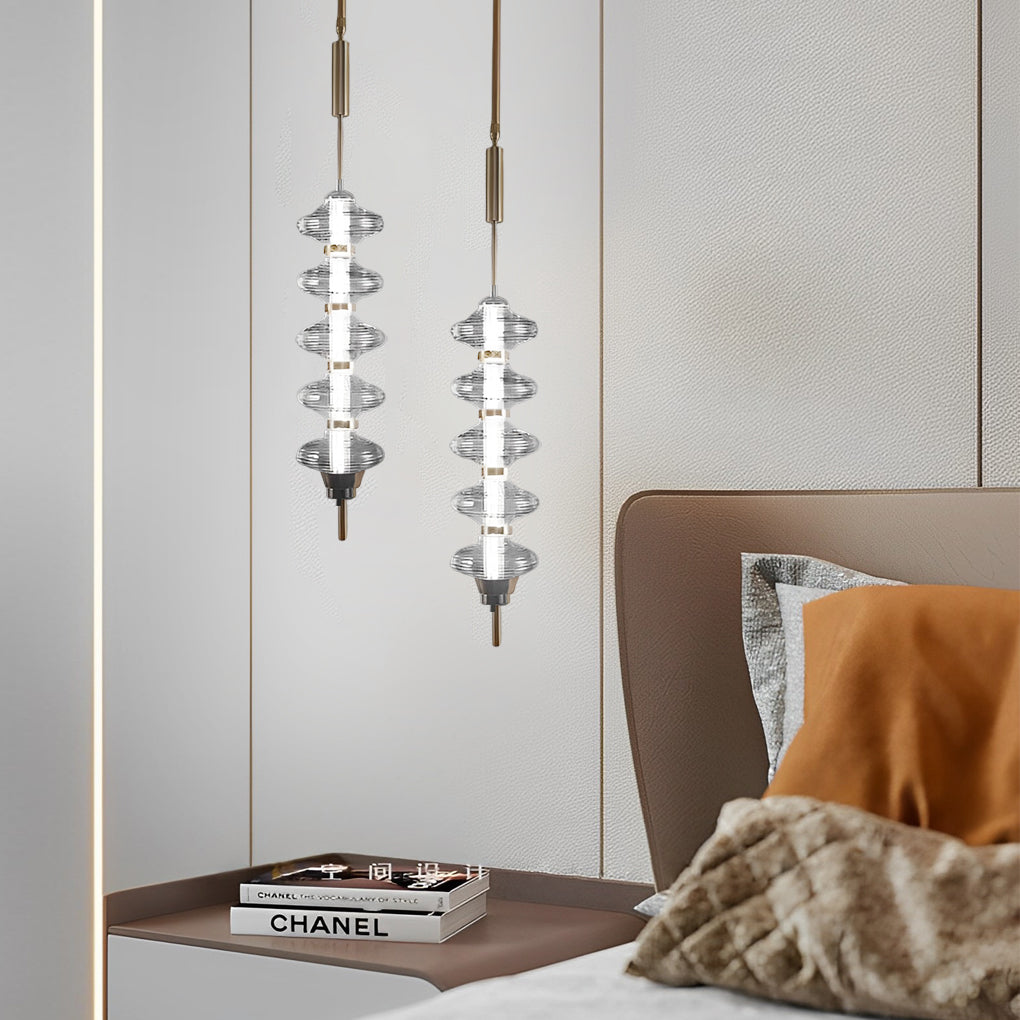 Glass Creative Gourd Metal LED Modern Minimalist Small Chandelier Light ...