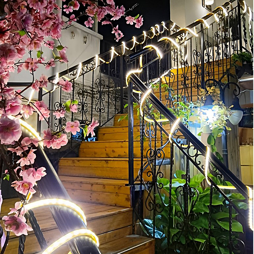 Flexible Intelligent Waterproof Starry Solar LED Strip Lights Outdoor ...