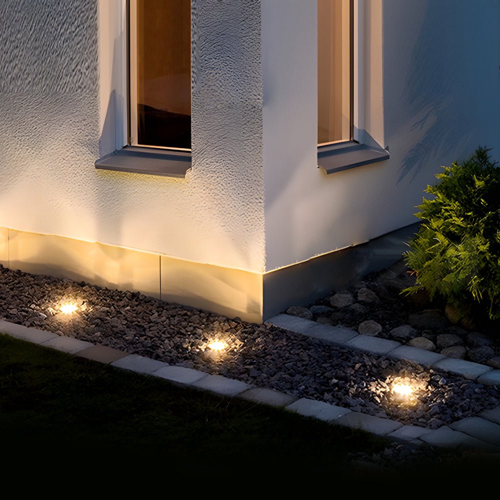 5-Light LED Modern Square In-Ground Well Lights Step Deck Lighting with ...