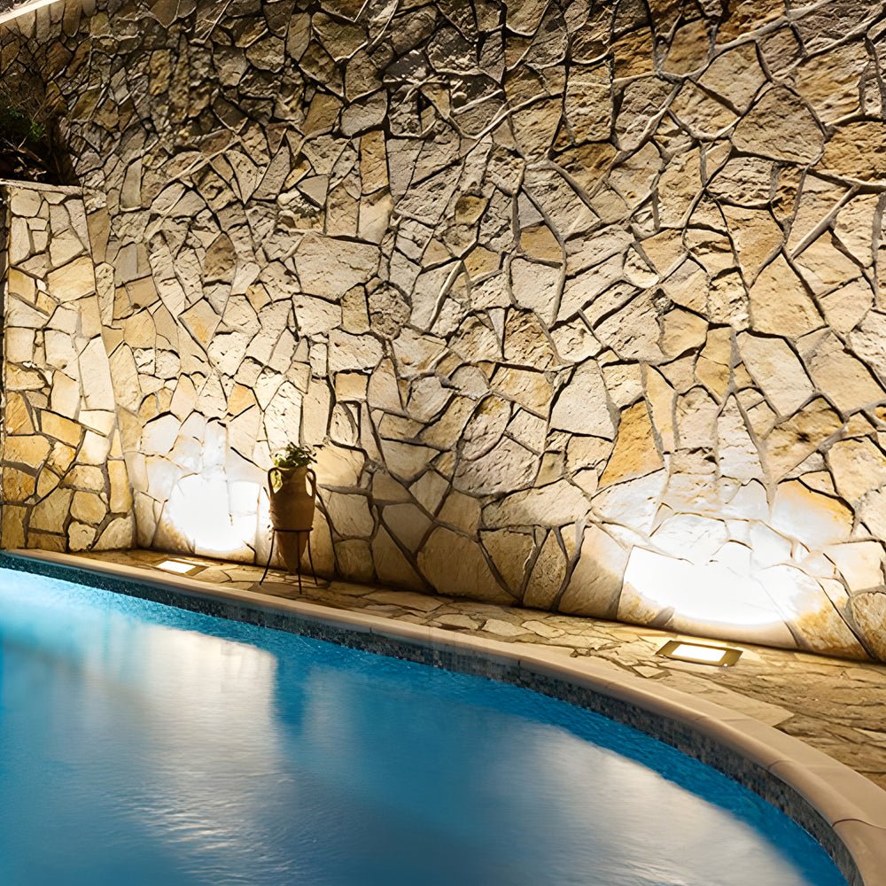 5-Light LED Modern Square In-Ground Well Lights Step Deck Lighting with ...