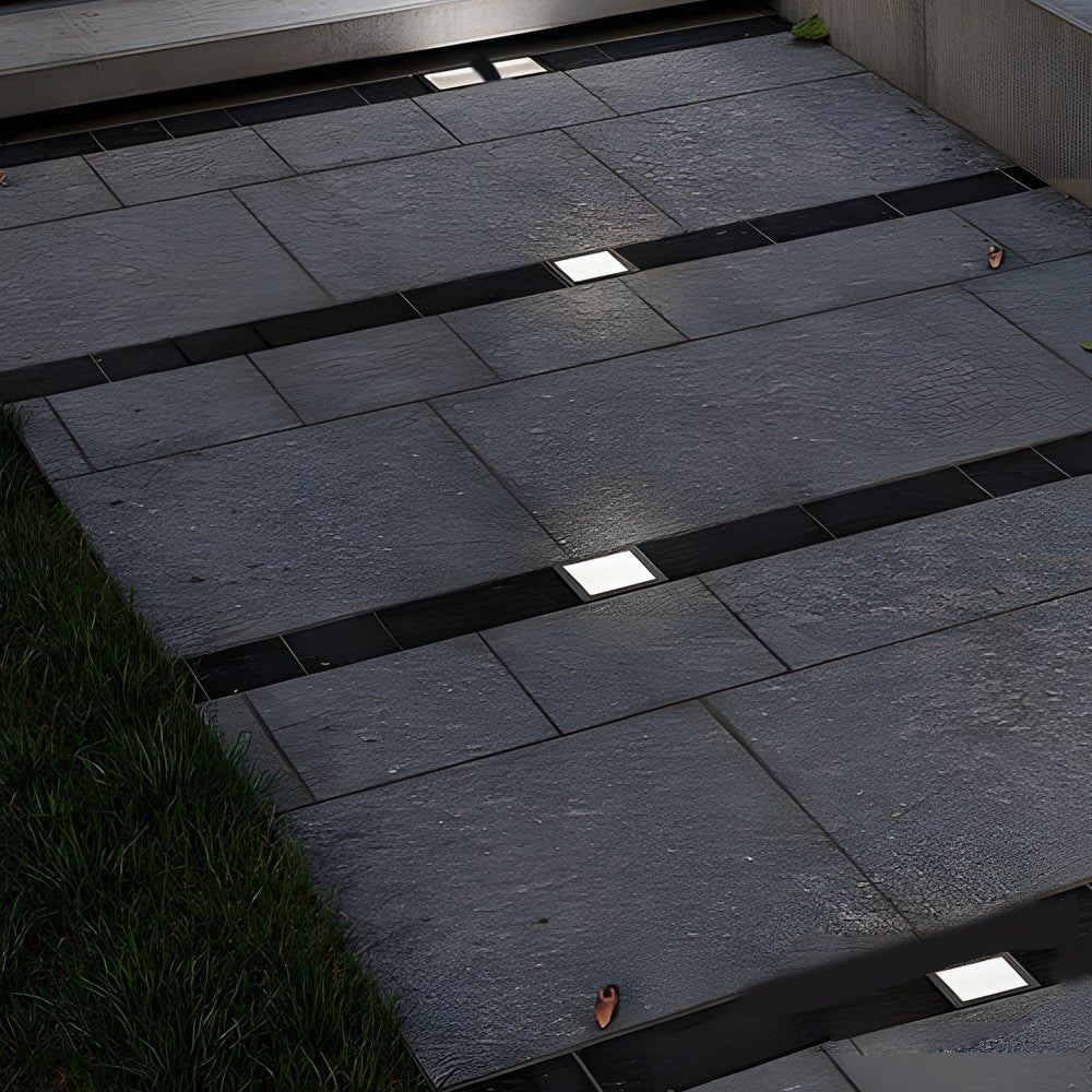 5-Light LED Modern Square In-Ground Well Lights Step Deck Lighting with ...