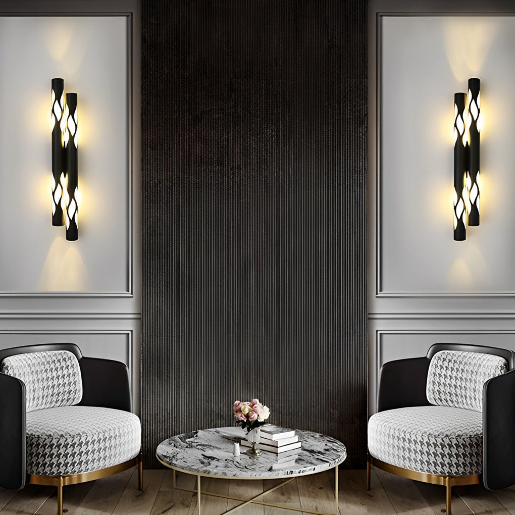 Flames Hollow Up And Down Lighting LED Nordic Wall Sconce Lighting - Dazuma