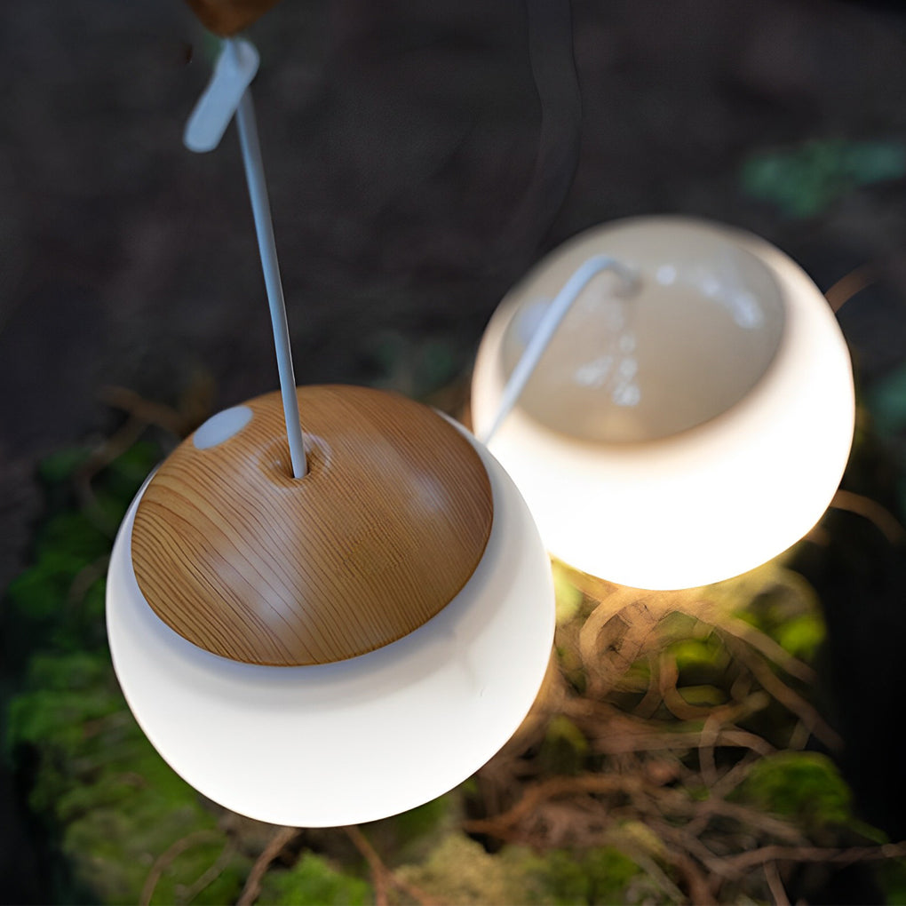 Round LED Dimmable USB Rechargeable Modern Portable Camping Lights - Dazuma