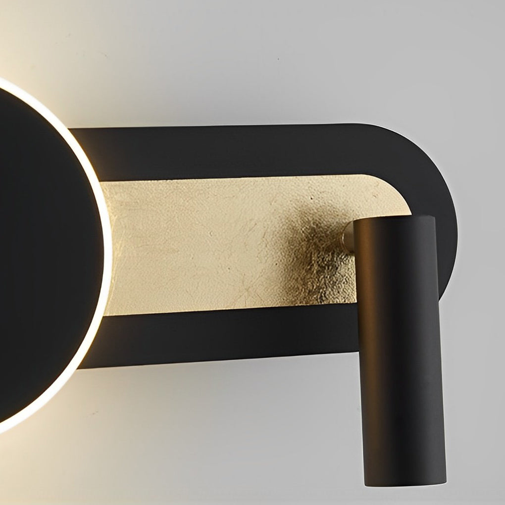 Round Adjustable Spotlights LED Nordic Wall Light Fixture with Switch ...