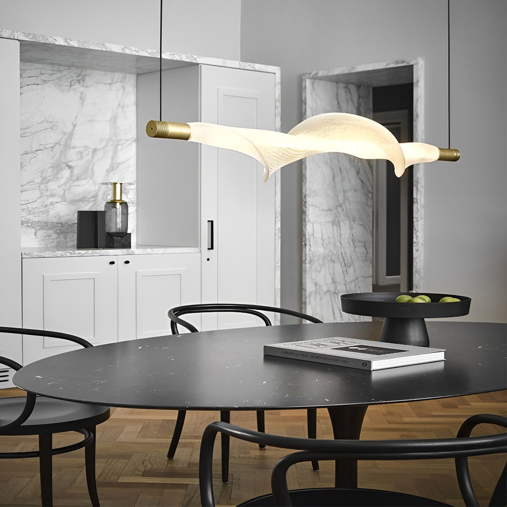 Creative Strip Electroplated Aluminum LED Modern Dining Room Chandelier ...