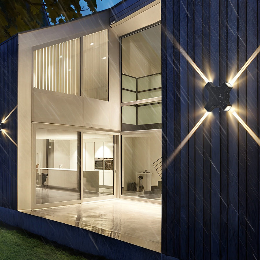 Creative Starlight Decorative LED Waterproof Black Modern Wall Lamp ...