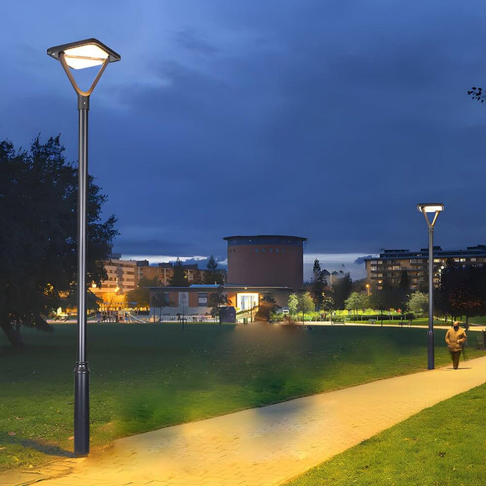 Garden Street Light Black LED Solar Lamp Post Street Lights – Dazuma