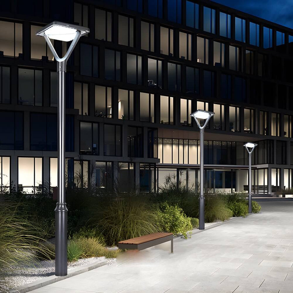 Garden Street Light Black LED Solar Lamp Post Street Lights – Dazuma