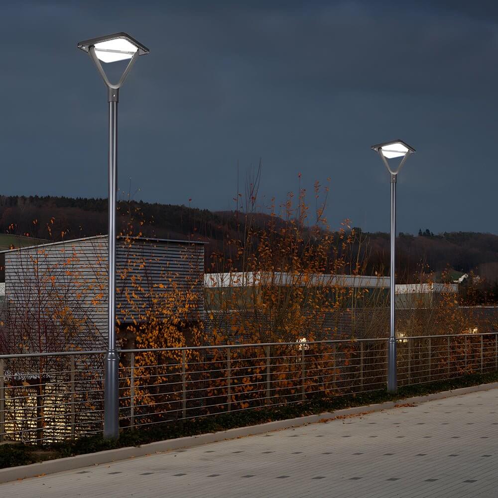Garden Street Light Black LED Solar Lamp Post Street Lights – Dazuma