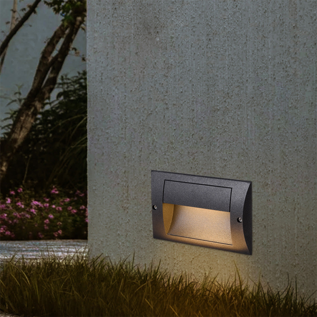 Recessed LED Step Lights Outdoor | Outdoor Modern Stairway Lights – Dazuma