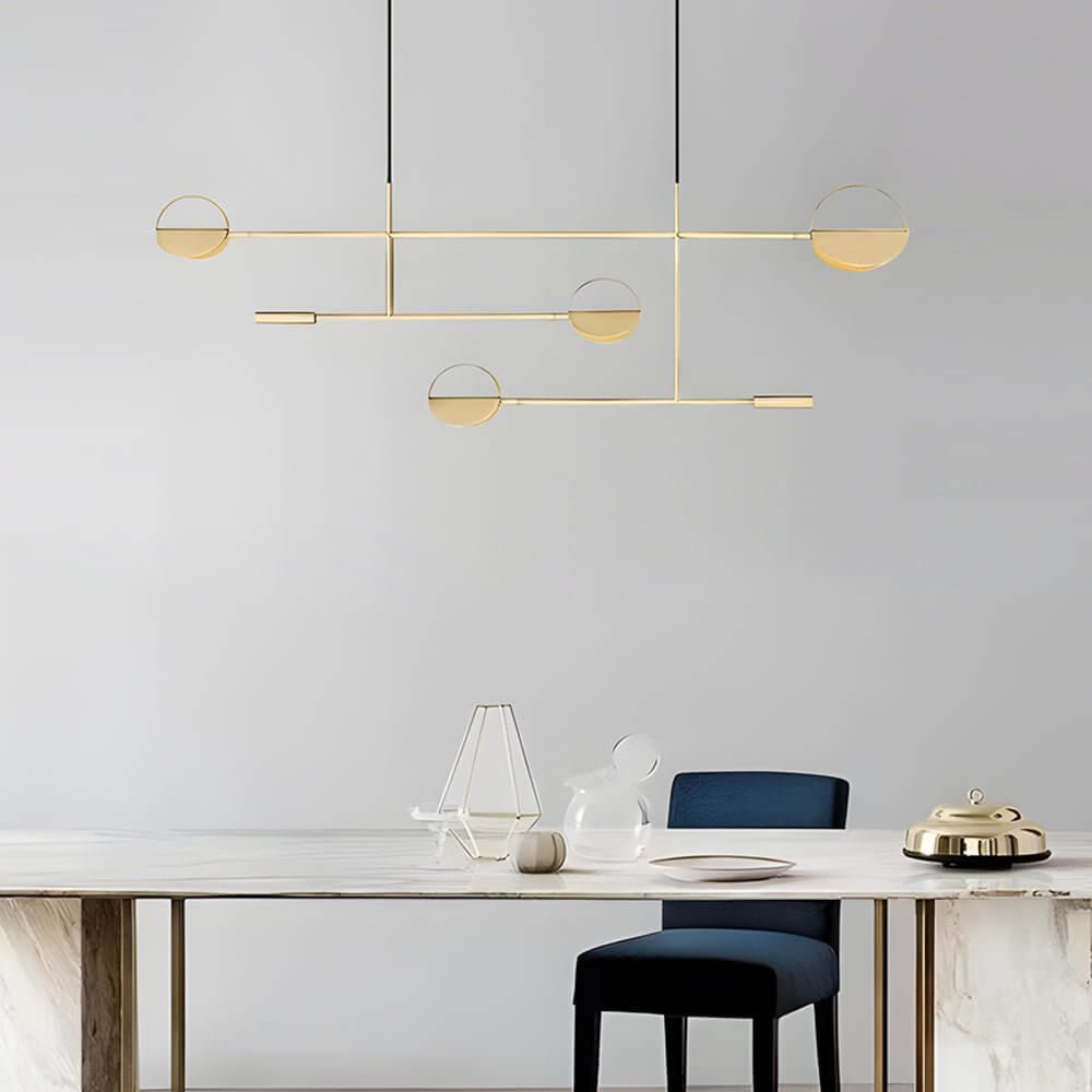 Chic Modern Adjustable Color Temperature LED Iron Linear Pendant Lamp ...