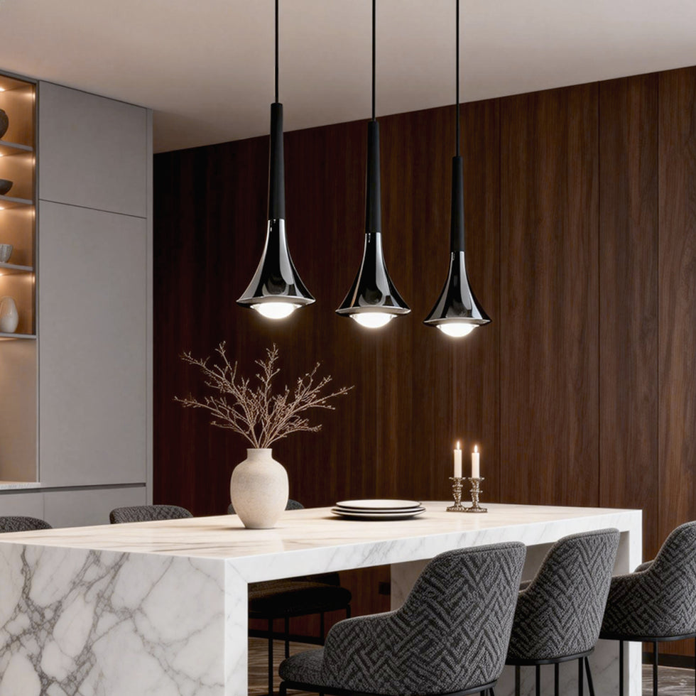 Contemporary Mini Pendant Lights Chrome Teardrop Lamp – Dazuma