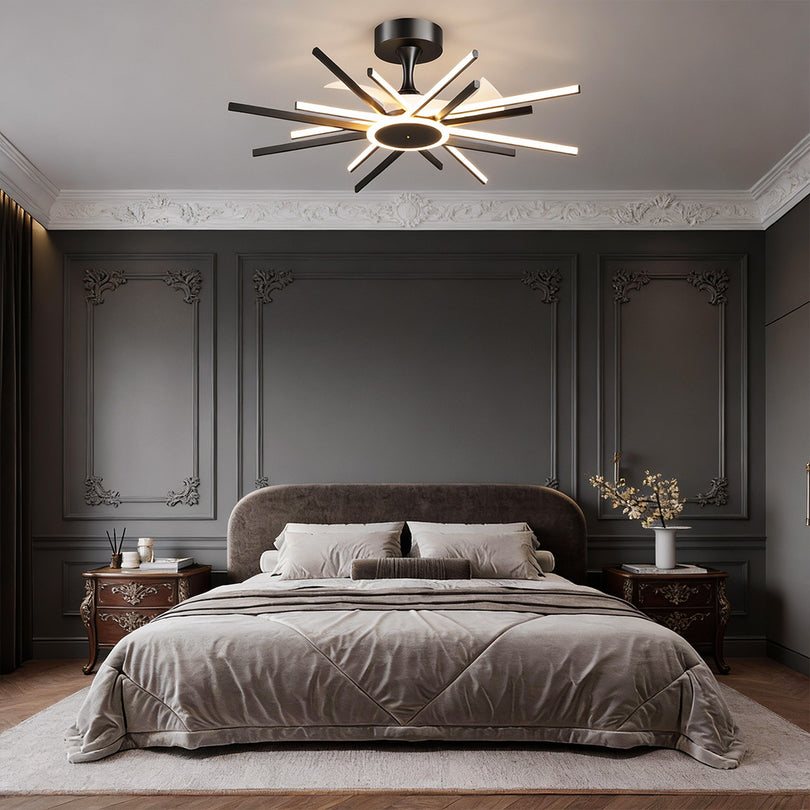 Creative Ceiling Fan Light - Modern Starburst Fandelier – Dazuma
