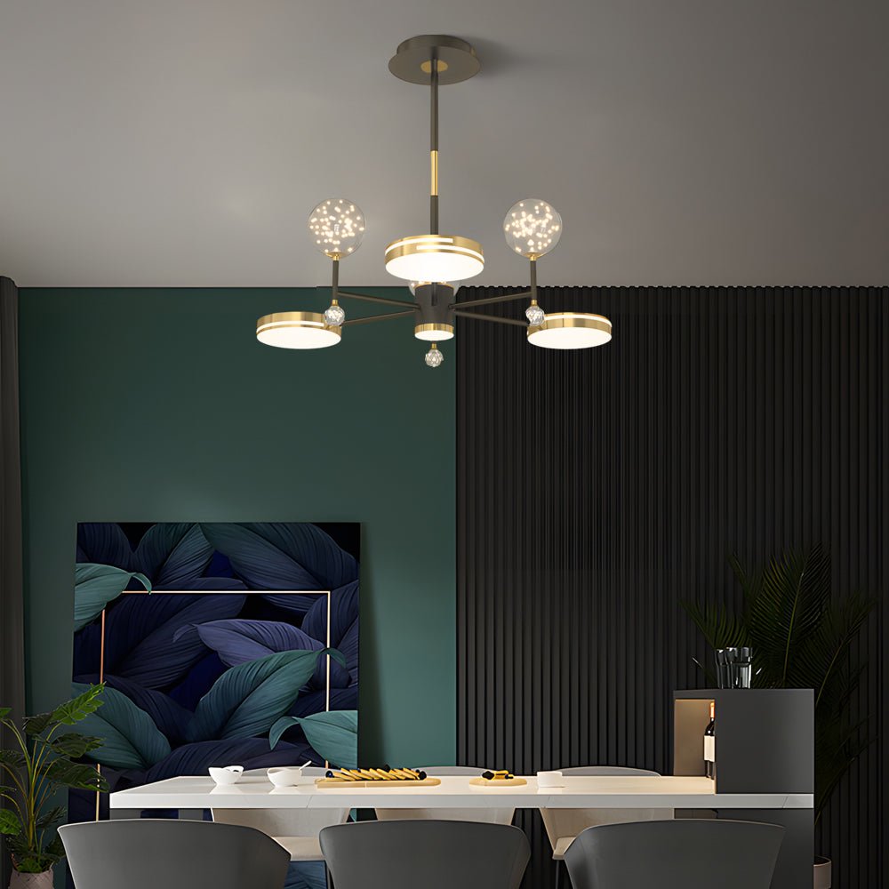 Creative Round Stars Ball Three Step Dimming Modern Ceiling Lights ...