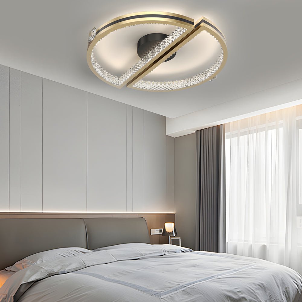 Creative Semicircles Round Three Step Dimming Modern LED Ceiling Lights ...