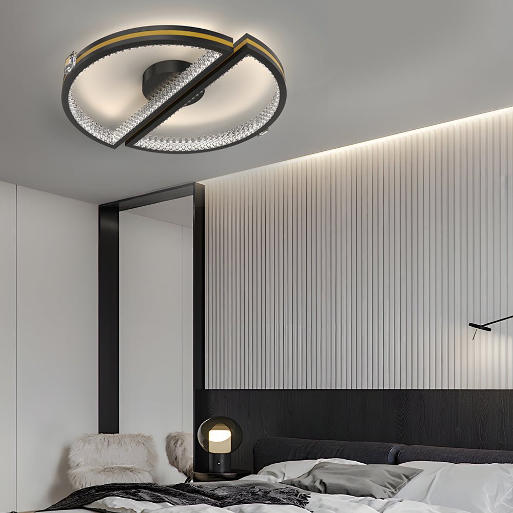 Creative Semicircles Round Three Step Dimming Modern LED Ceiling Lights ...
