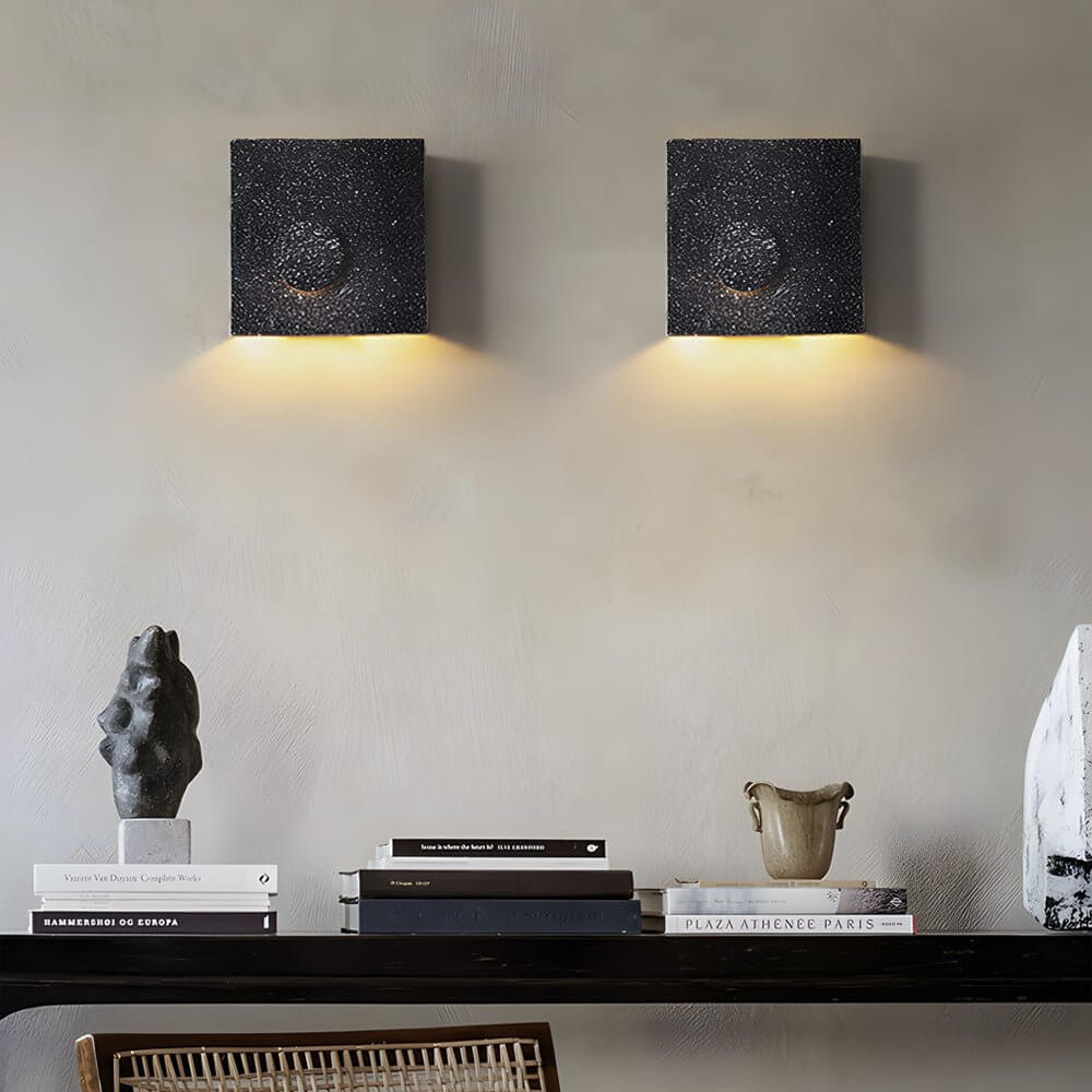Frosted Cement Eclipse LED Wall Light - Dazuma