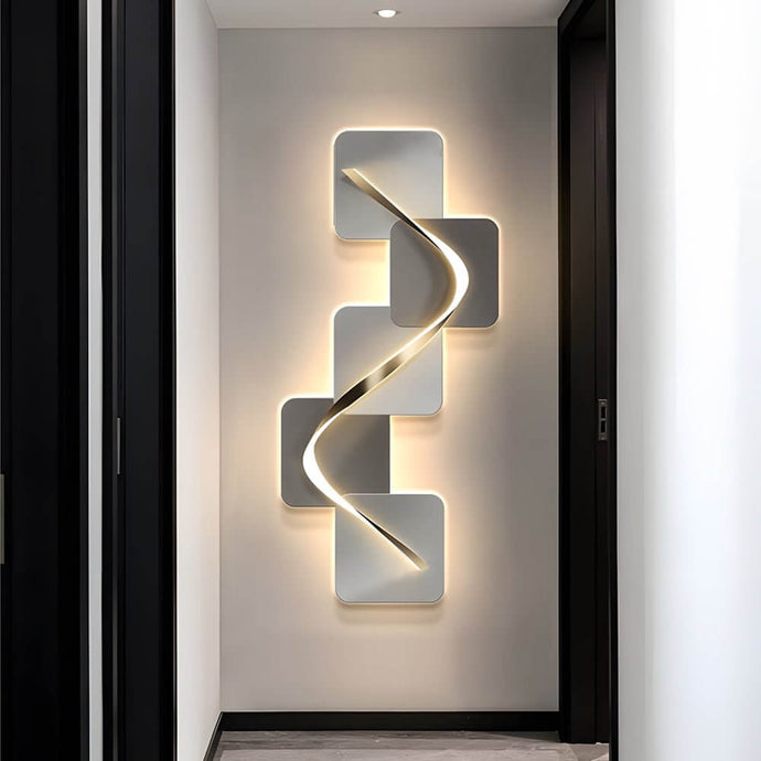 Wave Pattern Wall Sconce LED USB Decorative Wall Art Lamp – Dazuma