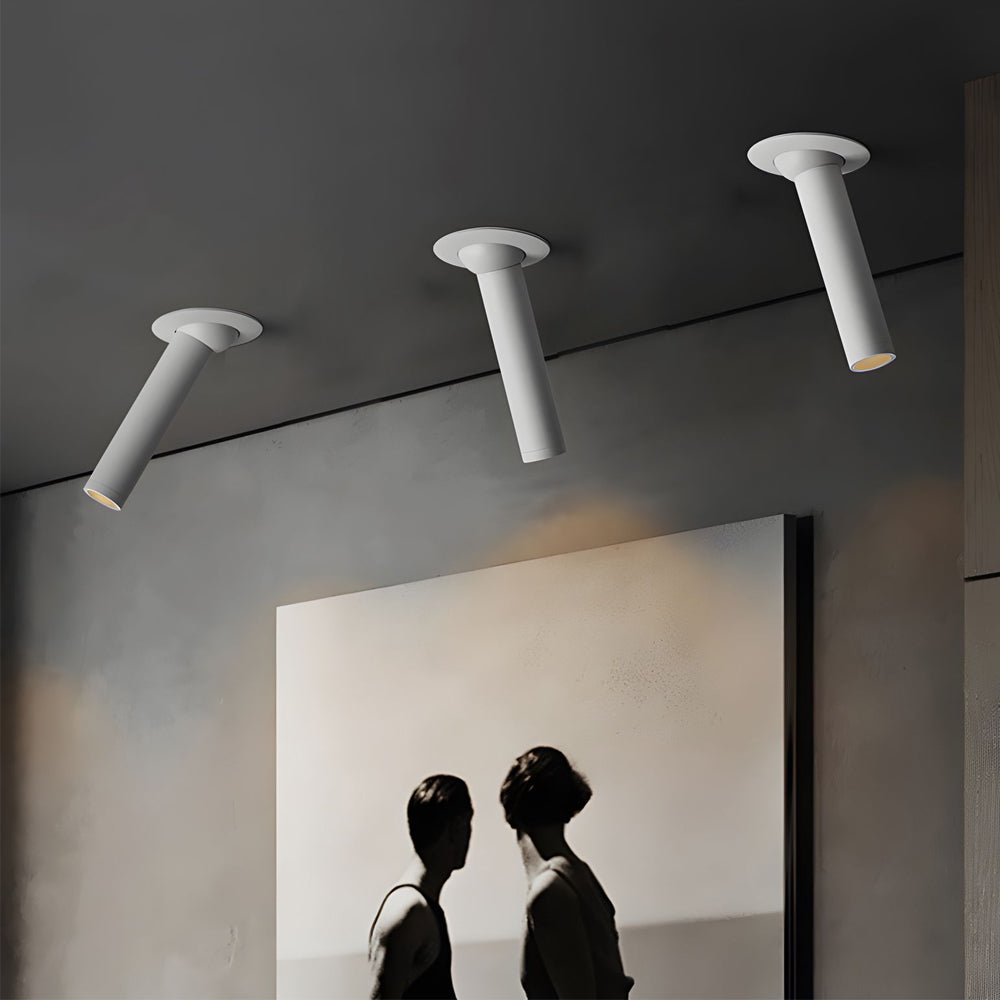 Gimbal Head Long Tube Recessed LED Ceiling Spotlight - Angle Rotatable ...