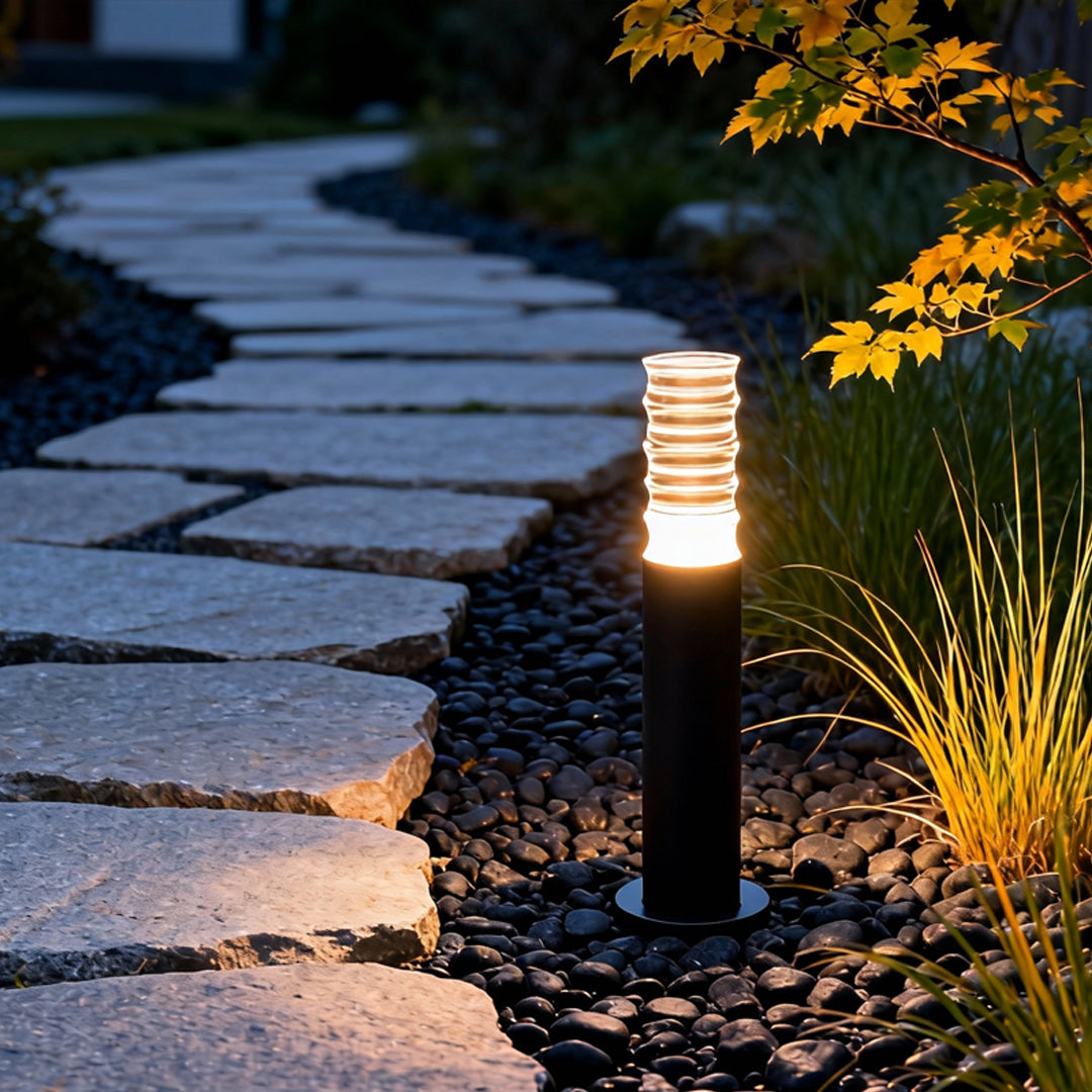 Landscape Lighting Bollard Black Frame LED Lamp – Dazuma