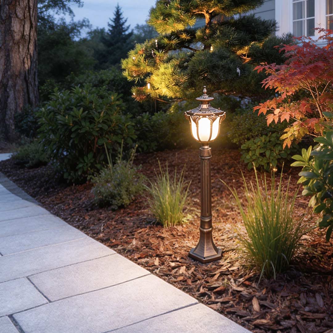 LED Lawn Lights Waterproof Outdoor Retro Pathway Post Lamp – Dazuma