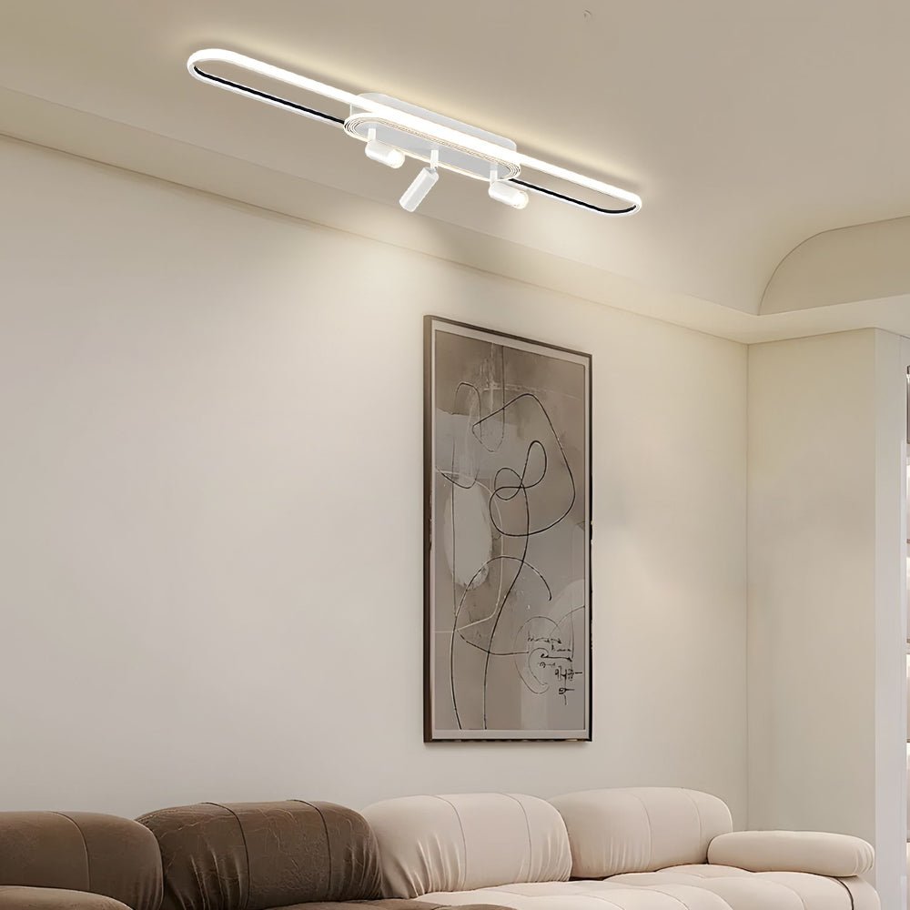 Long Ring Three Step Dimming Modern Surface Mounted Spotlights Ceiling ...