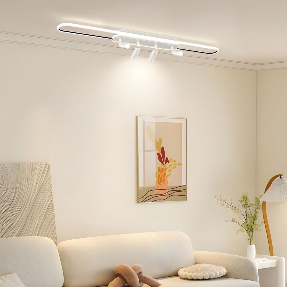 Long Ring Three Step Dimming Modern Surface Mounted Spotlights Ceiling ...