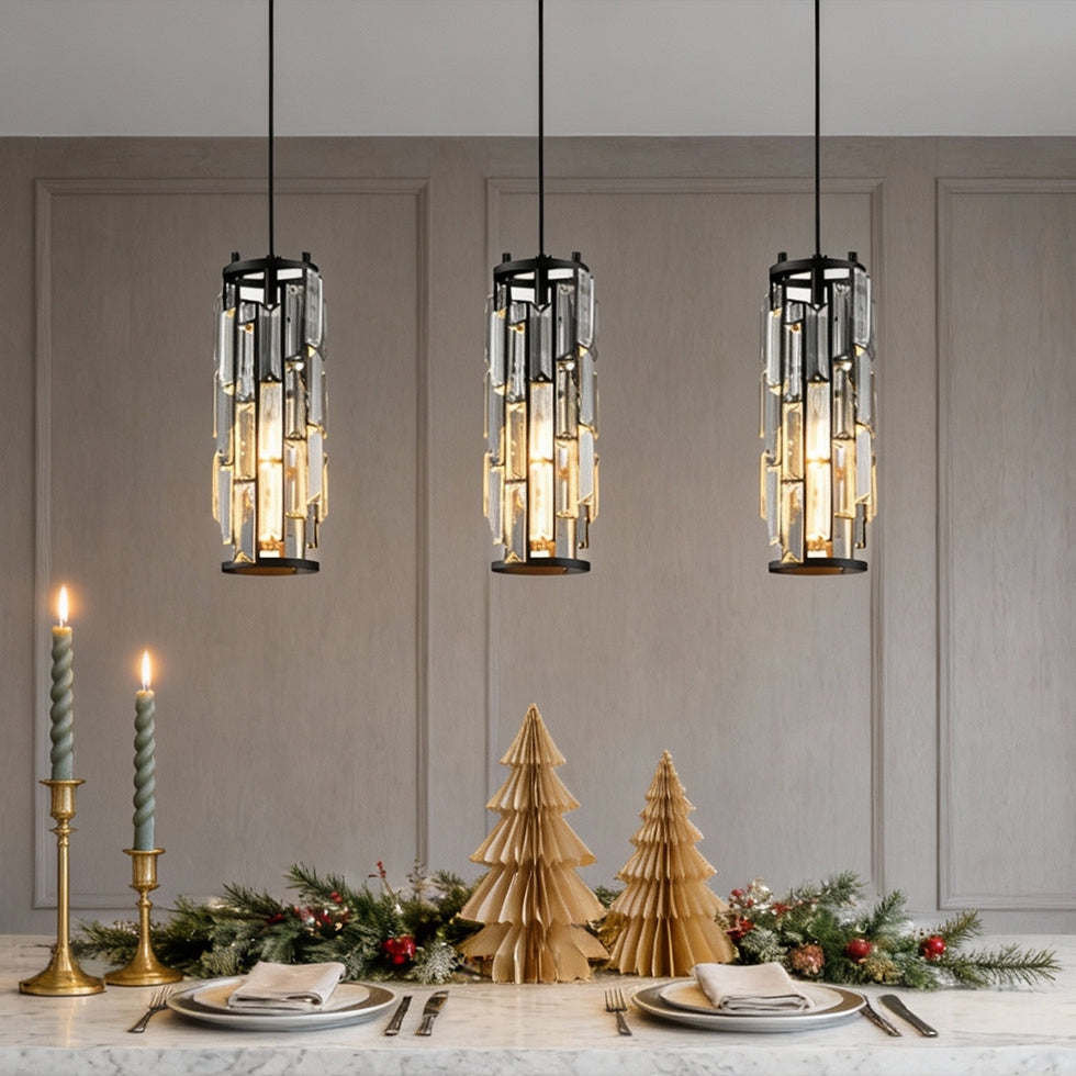 Mini Crystal Pendant Light Glass Industrial Kitchen Light – Dazuma