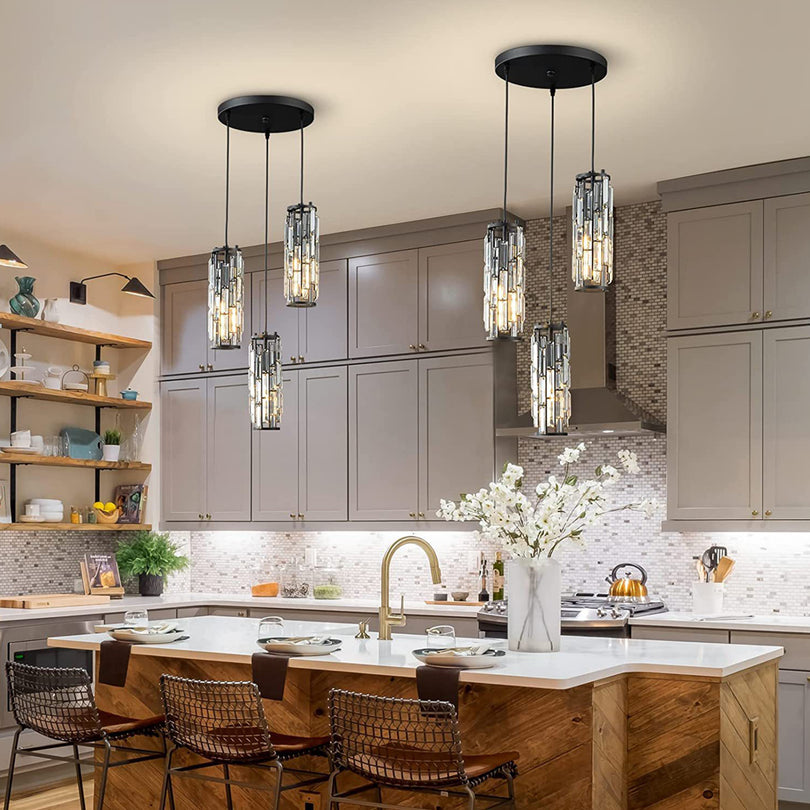 Mini Crystal Pendant Light Glass Industrial Kitchen Light – Dazuma