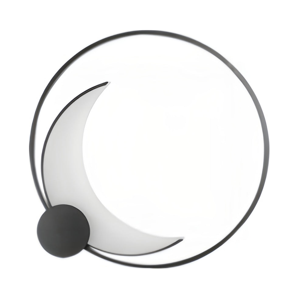 Decorative Outdoor Wall Lights with Moon and Ring Design – Dazuma