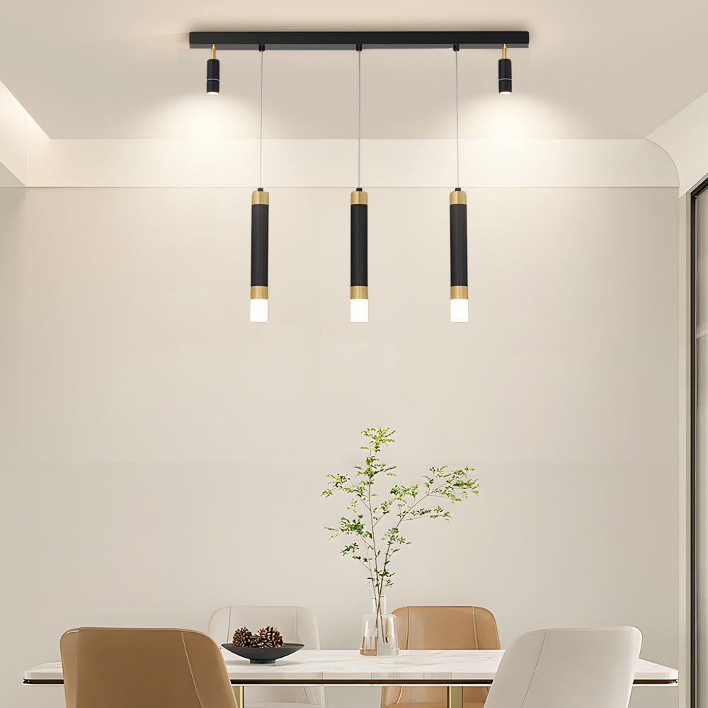 Minimalist Linear Strip 3 Step Dimming Modern Dining Chandelier ...