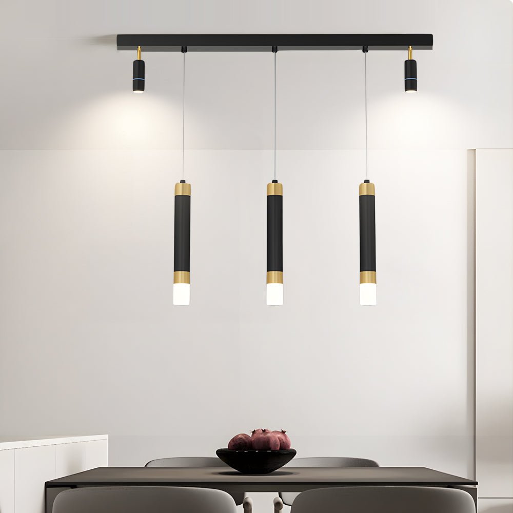 Minimalist Linear Strip 3 Step Dimming Modern Dining Chandelier ...