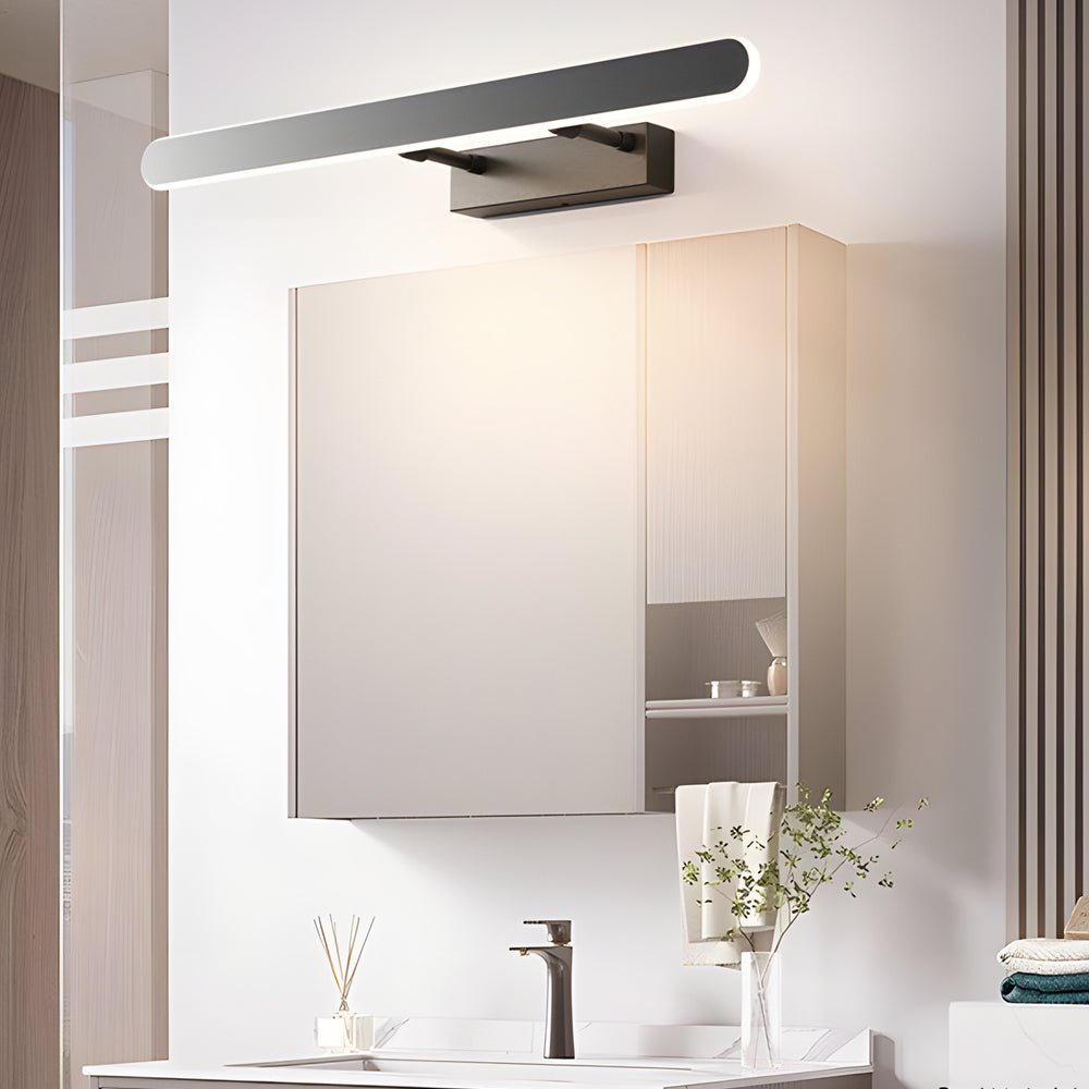 Minimalist Matte Black LED Bathrooms Vanity Light Bar with Acrylic ...