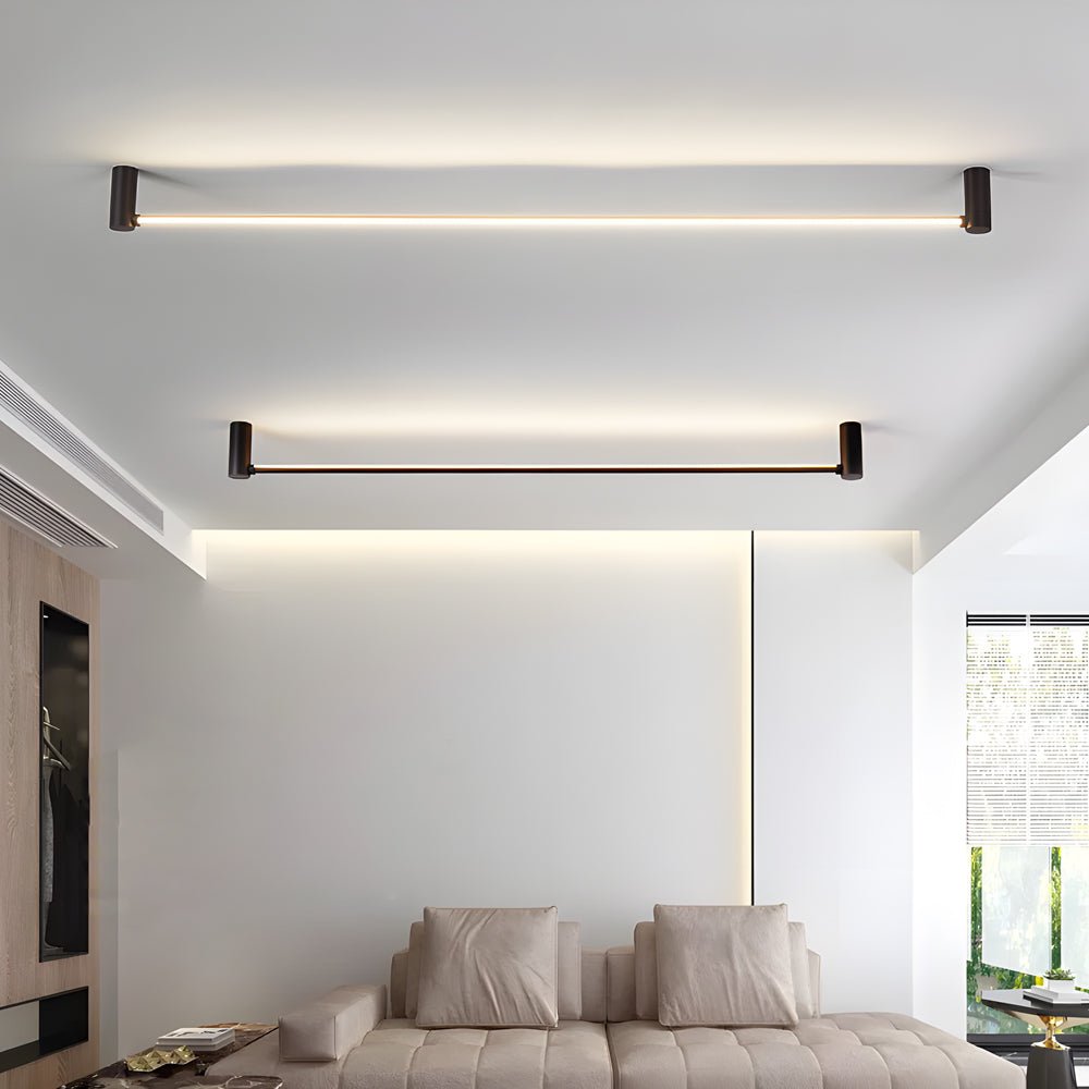 Modern Black LED Linear Ceiling Lights - L 23.6''/35.5''/47.2' - Dazuma