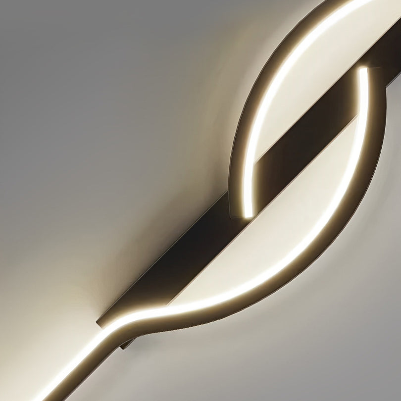 Modern Linear Wall Sconce - Long Black Art LED Light – Dazuma