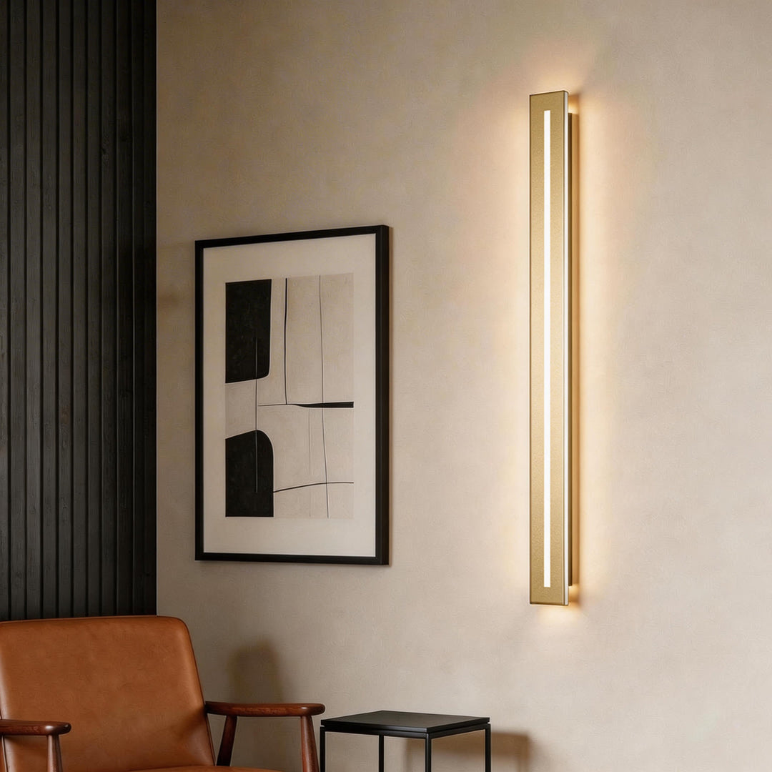 Long Black Wall Sconces Linear Gold LED Modern Wall Sconce – Dazuma