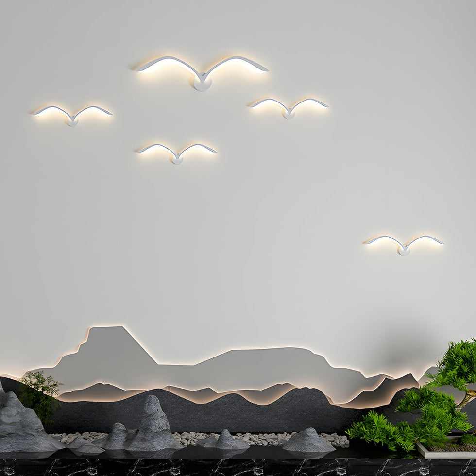 Modern Seagull LED Wall Sconce - Nordic Acrylic Wing Design - Dazuma
