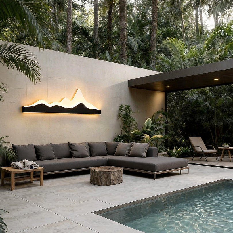 Mountain LED Wall Light Asian Landscape Outdoor Decor – Dazuma
