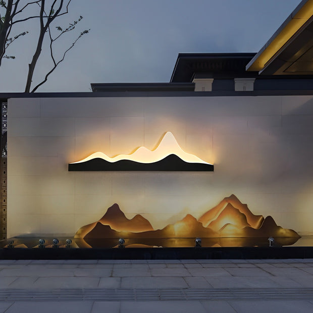 Mountain LED Wall Light Asian Landscape Outdoor Decor – Dazuma