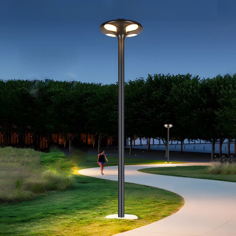 Outdoor Black LED Solar Lamp Post Street Light - Dazuma
