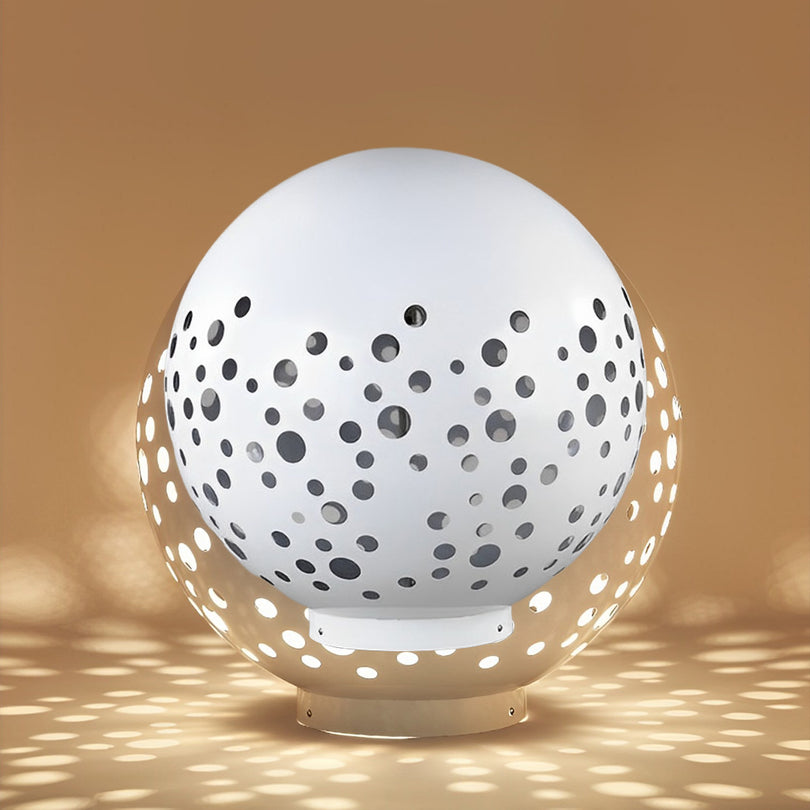 Outdoor Sphere Light - Modern White Globe Floor Lamp – Dazuma