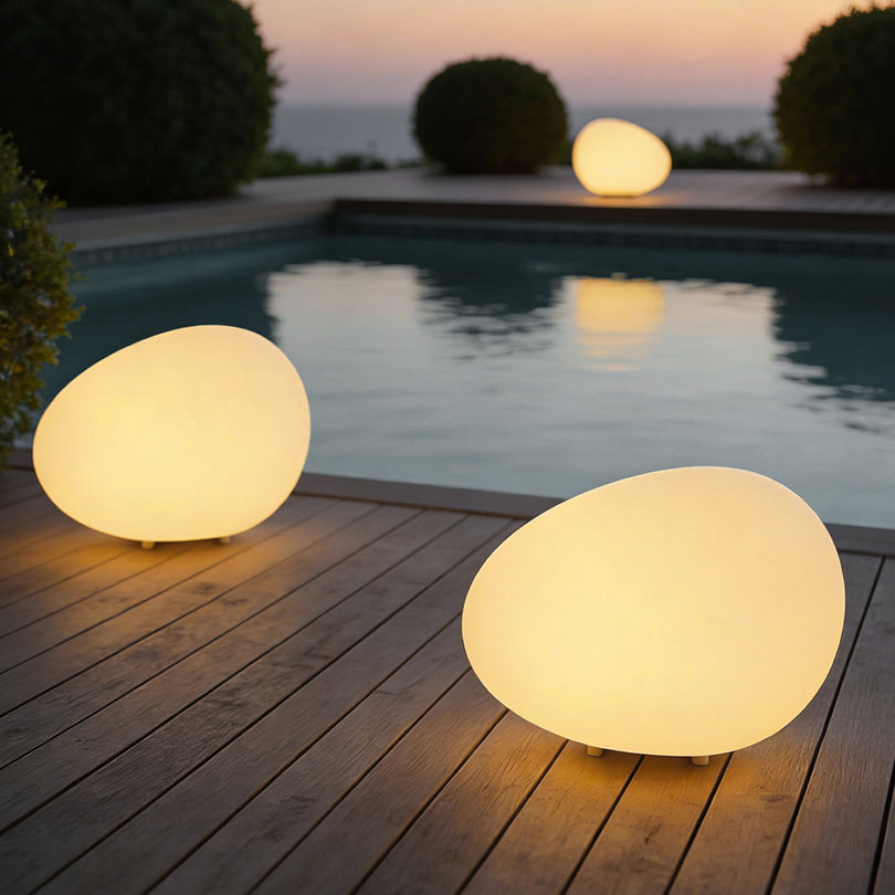 Pebble Lights Outdoor Glowing Stone Pathway Fixtures – Dazuma
