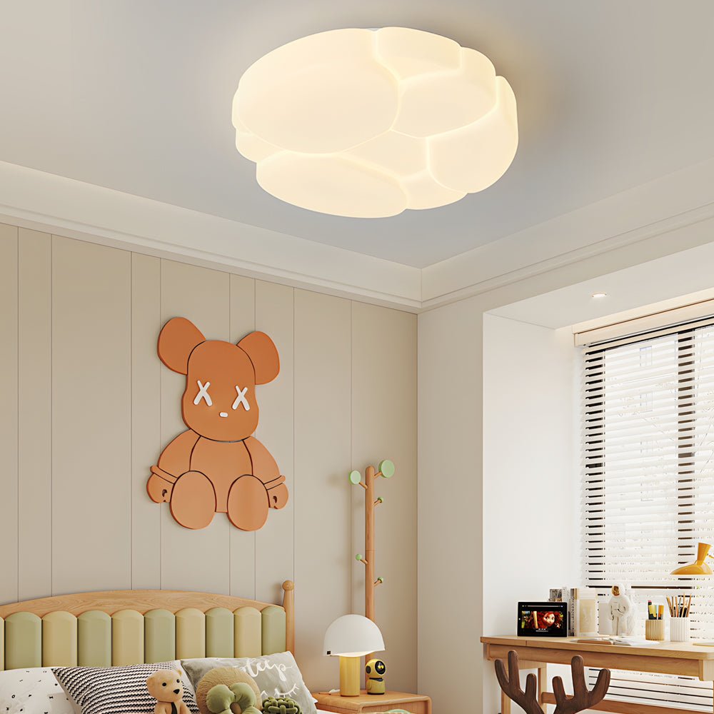 Round Clouds Cracks 3 Step Dimming Milky White Modern Ceiling Lights ...
