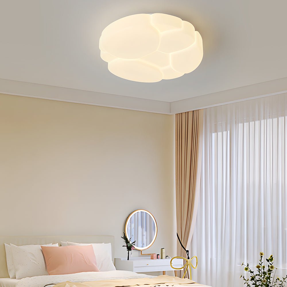 Round Clouds Cracks 3 Step Dimming Milky White Modern Ceiling Lights ...