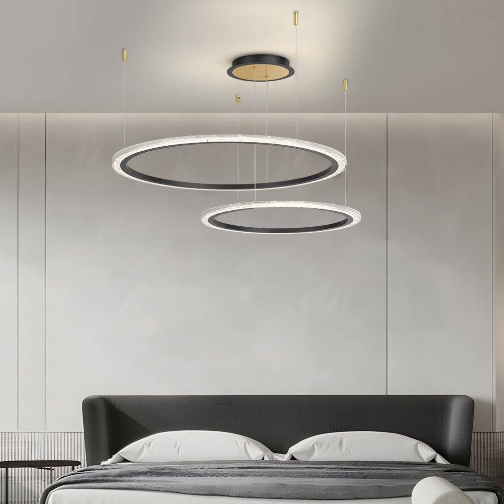 Simple Circular Rings Luxury Three Step Dimming Nordic Ceiling Light ...