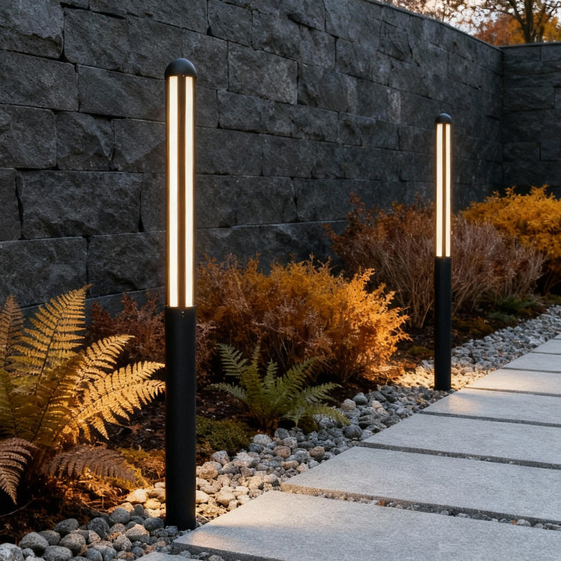 Tall Garden Bollard Light Cylindrical Post Fixture – Dazuma